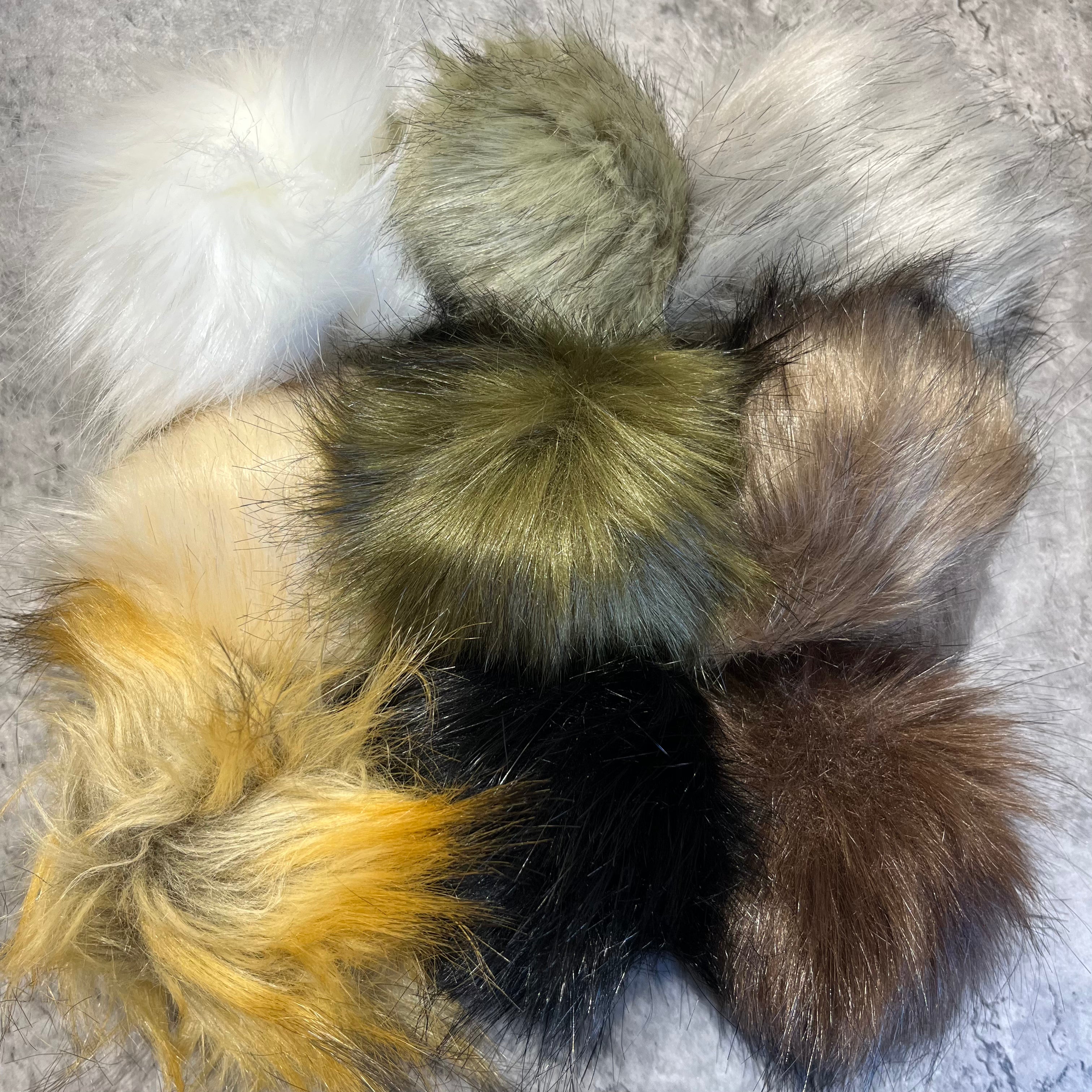 Large Faux Fur Pom Pom – Loopine Wool Co