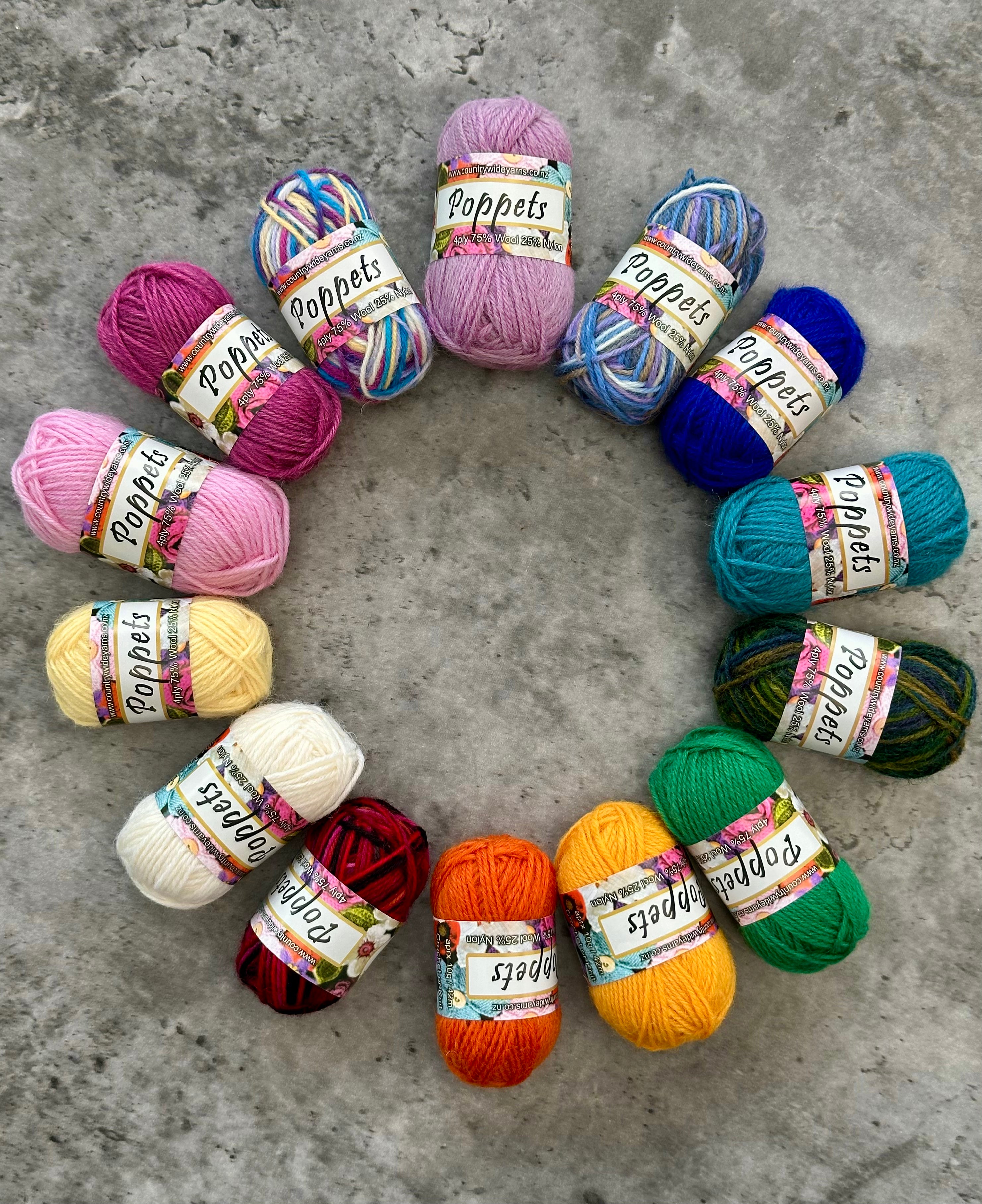 Poppets 10g Mini Yarn Balls – Loopine Wool Co