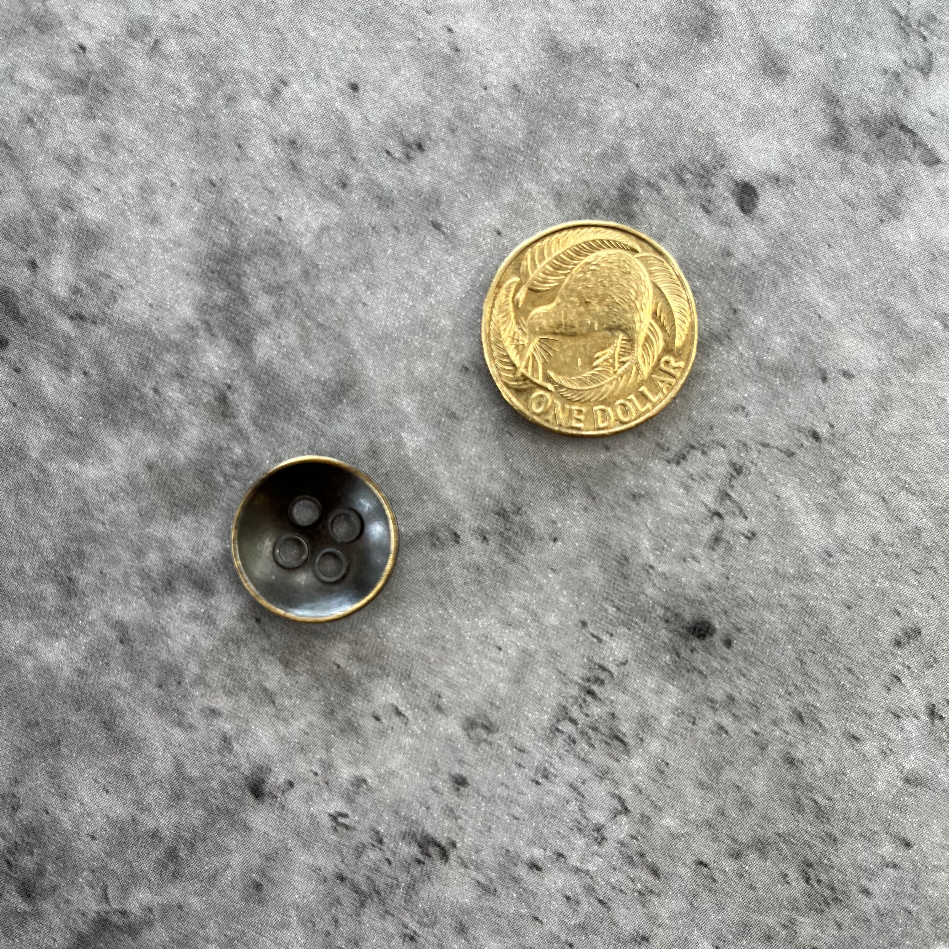 Brass optic Metal Button - 18mm – Loopine Wool Co